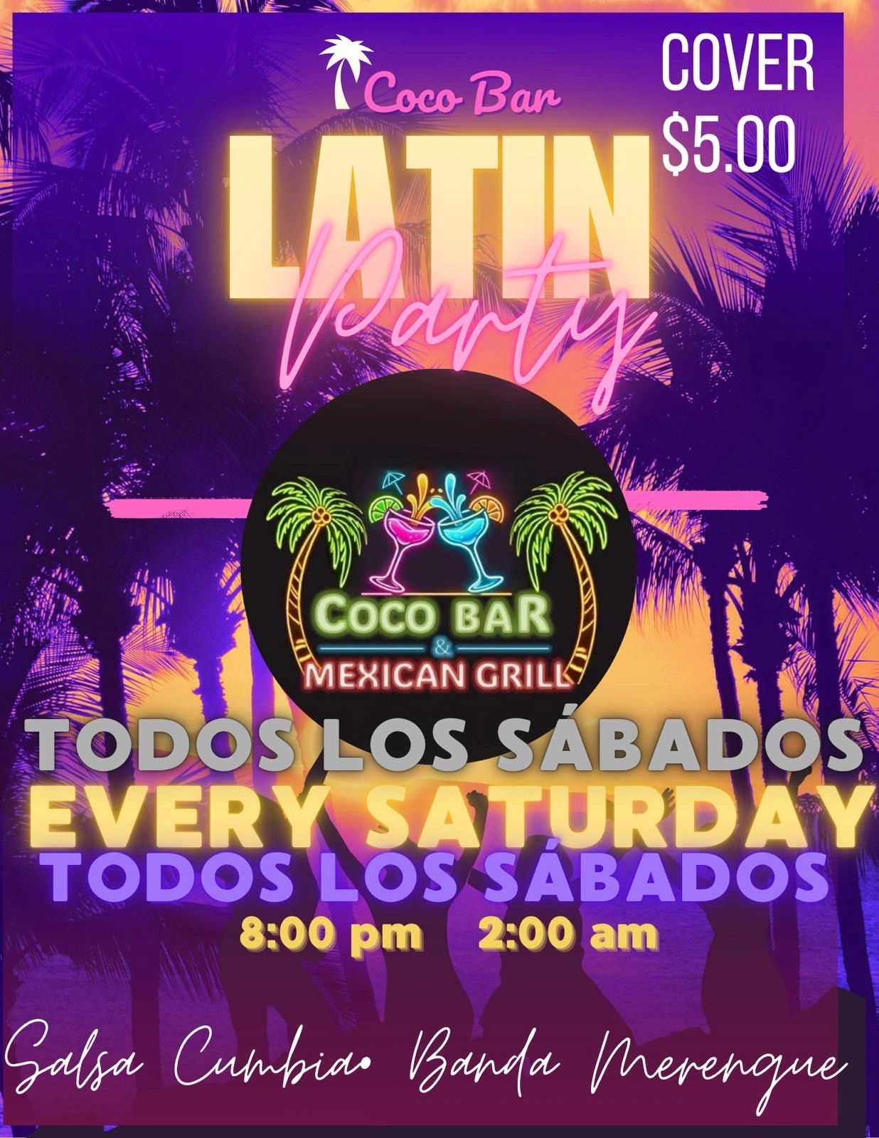 Menus | Coco Bar & Mexican Grill