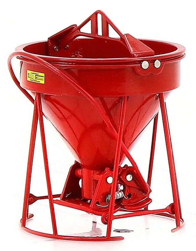 1:50 Gar-Bro "R" Series Lightweight Round-Gate Concrete Bucket - Red