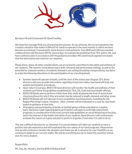 Marching Band | Spirit of the Elks - Burleson High School