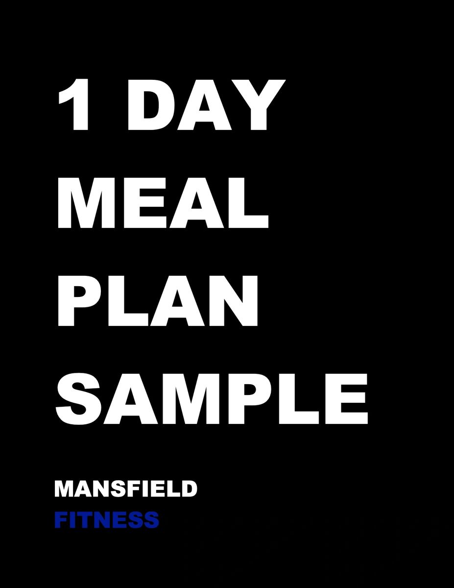 1 Day Sample Meal Plan