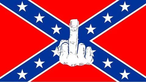 Confederate Middle Finger 3' x 5' Flag