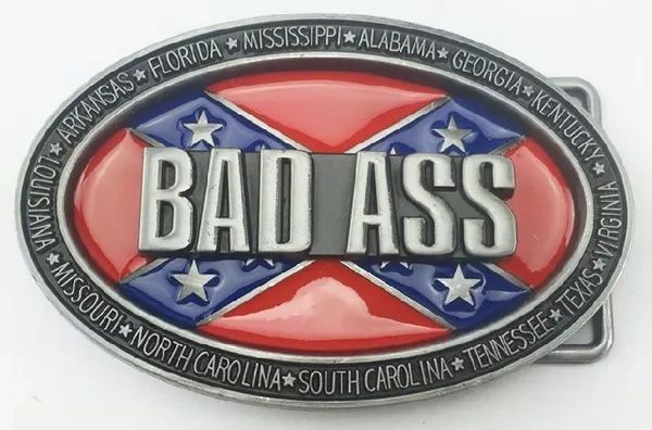 Rebel Bad Ass Confederate States Belt Buckle