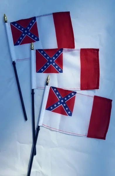 3 Pack 3rd National Confederate Stick Flags