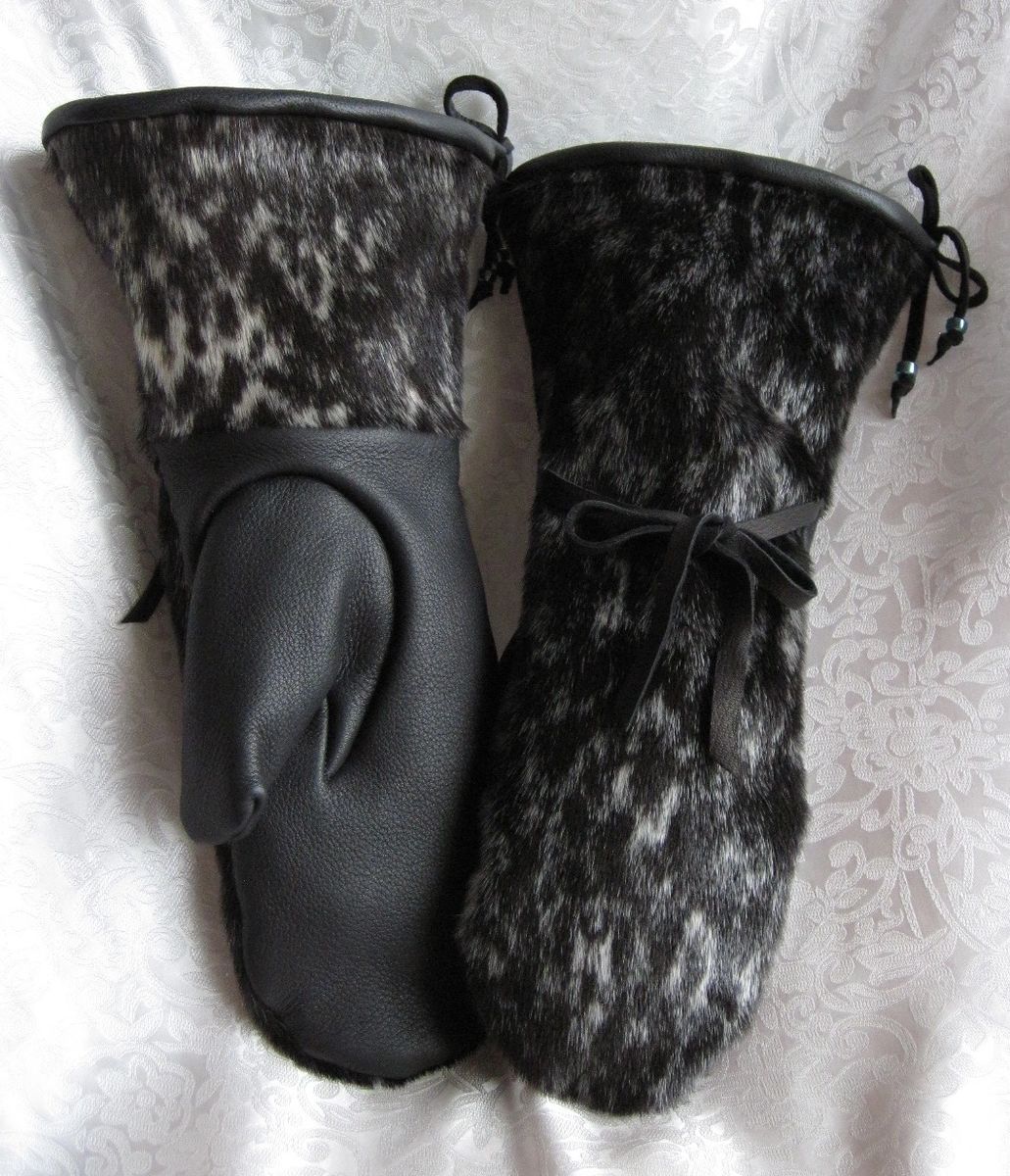 Seal Skin Mitten with Sea Otter Fur Lining Custom