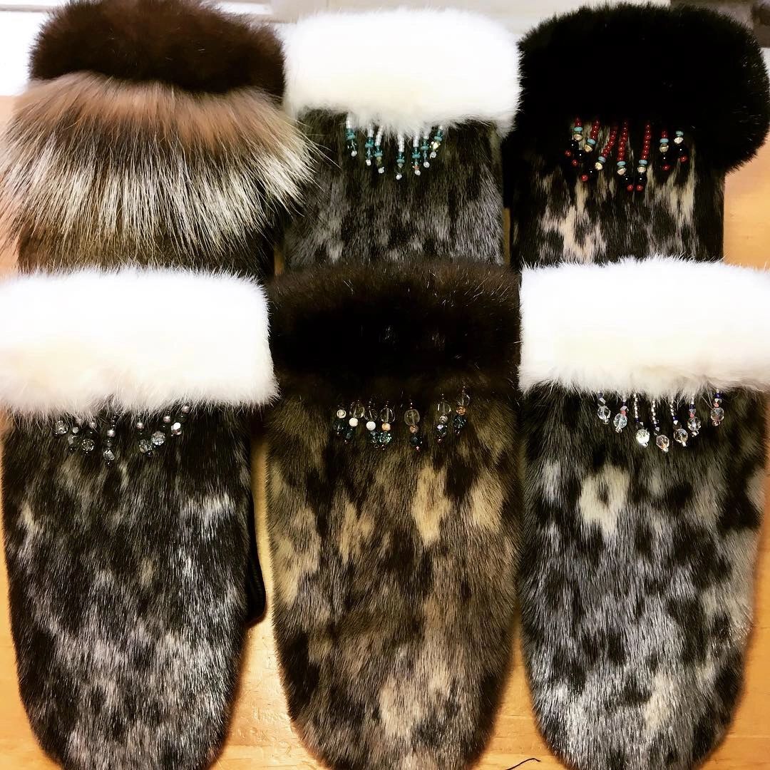 Seal Skin Mitten Womens Short Cuff Custom