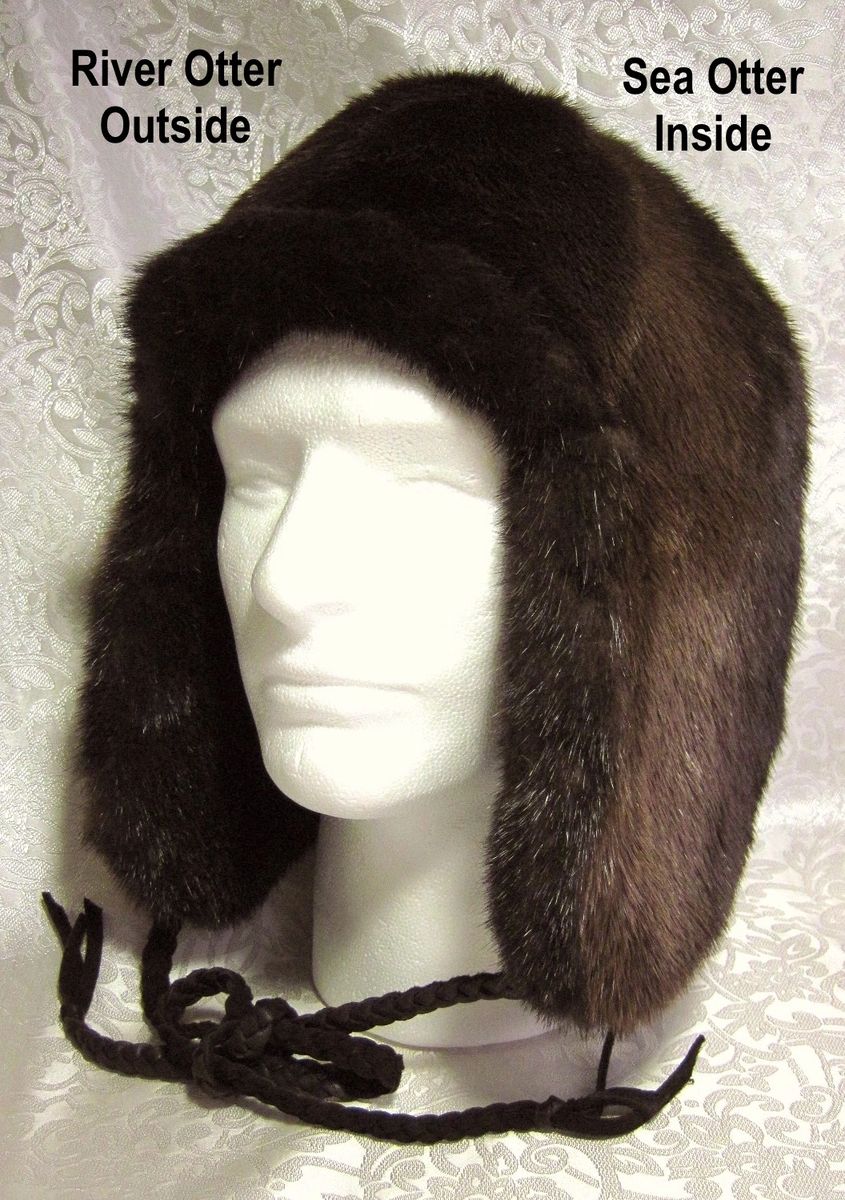 Sea Otter Fur Seal or River Otter Hat Trapper Style Custom