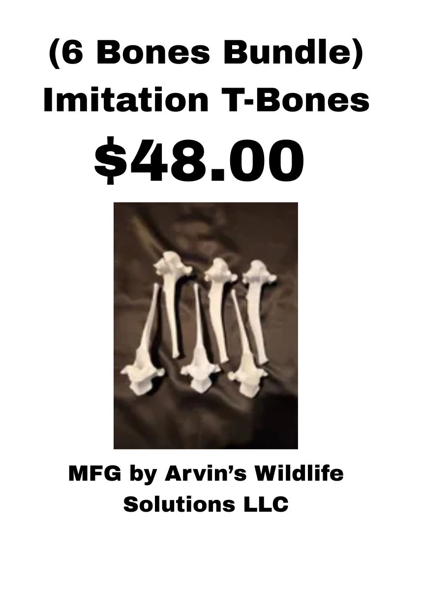 (6 Bones Bundle) Imitation T-Bones Arvin's Wildlife Solutions LLC