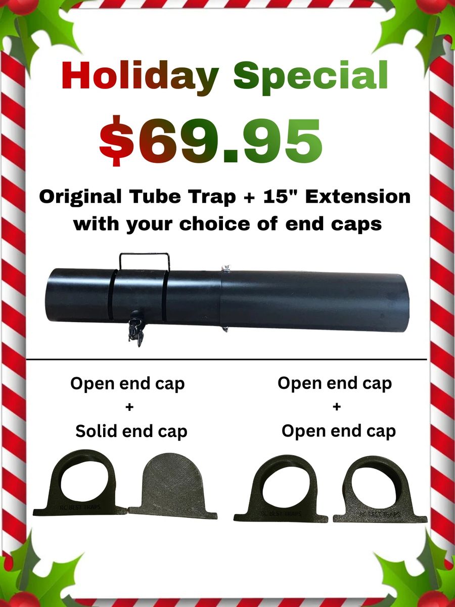 Tube Trap with 15" Extension and Choice of end caps