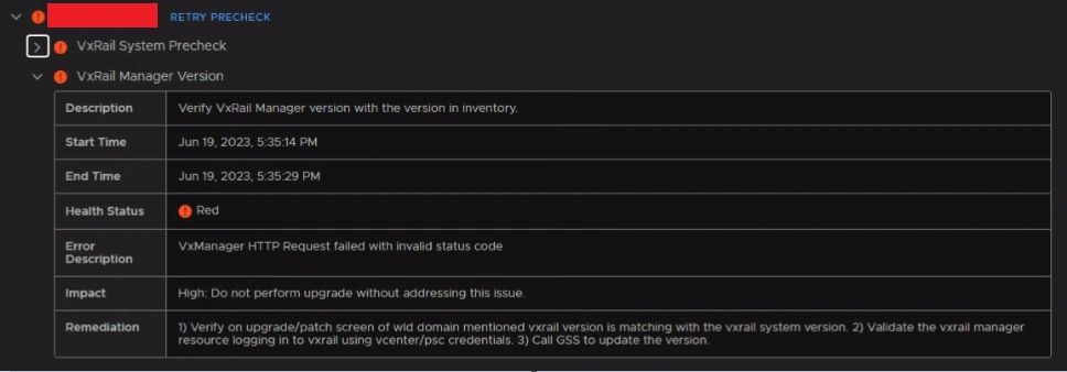 VC to VxRail Account Expired