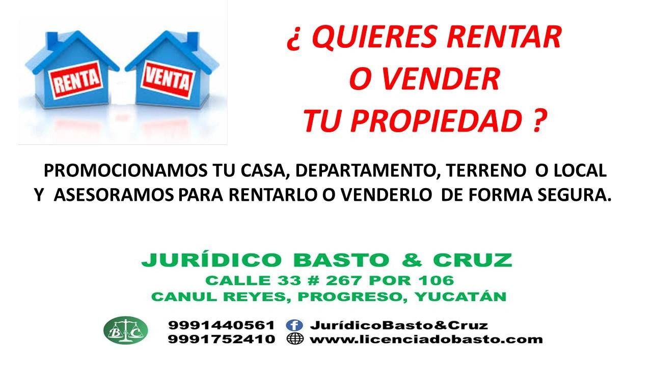 Te podemos ayudar con la venta o renta de tus propiedades.