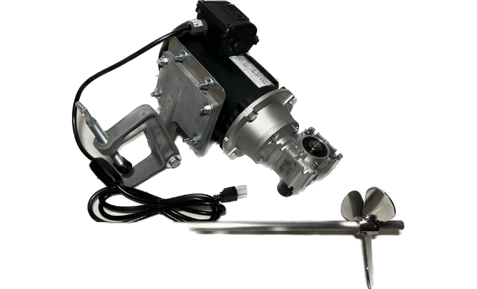 Agitator Mixer 1/2 HP Single Phase Heavy Duty Gear Drive; Clamp Mount Mixer