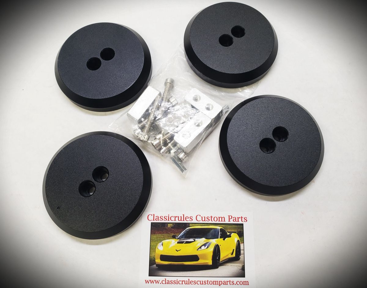 C7 Jacking Pucks- CNC Machined- Black Industrial Grade Coating