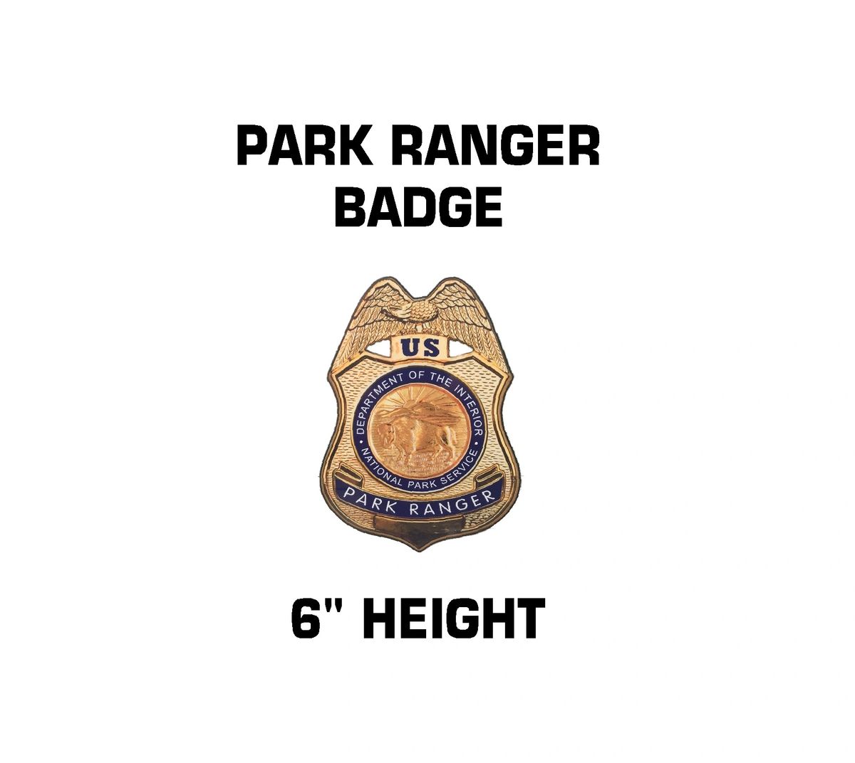 6" USNPS Reflective Park Ranger Badge