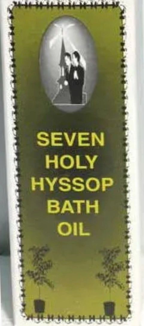 Seven Holy Hyssop Bath Oil - cleanse, purify yourself, home, office