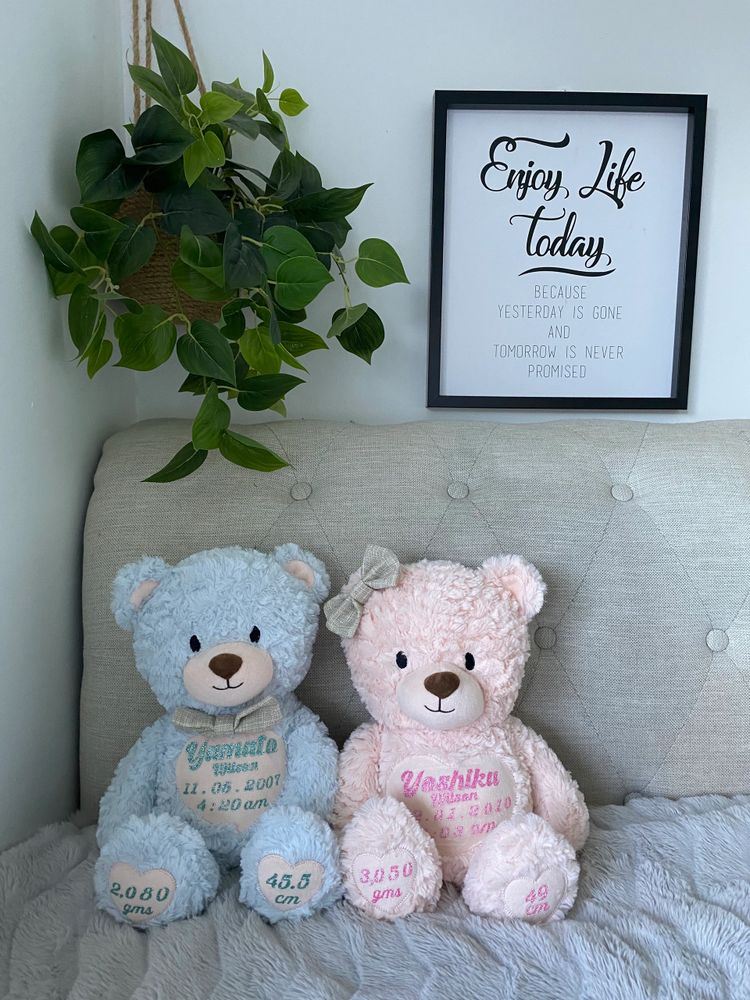 Personalised, Birth weighted teddy.Great Gift for the Whole Family and ...
