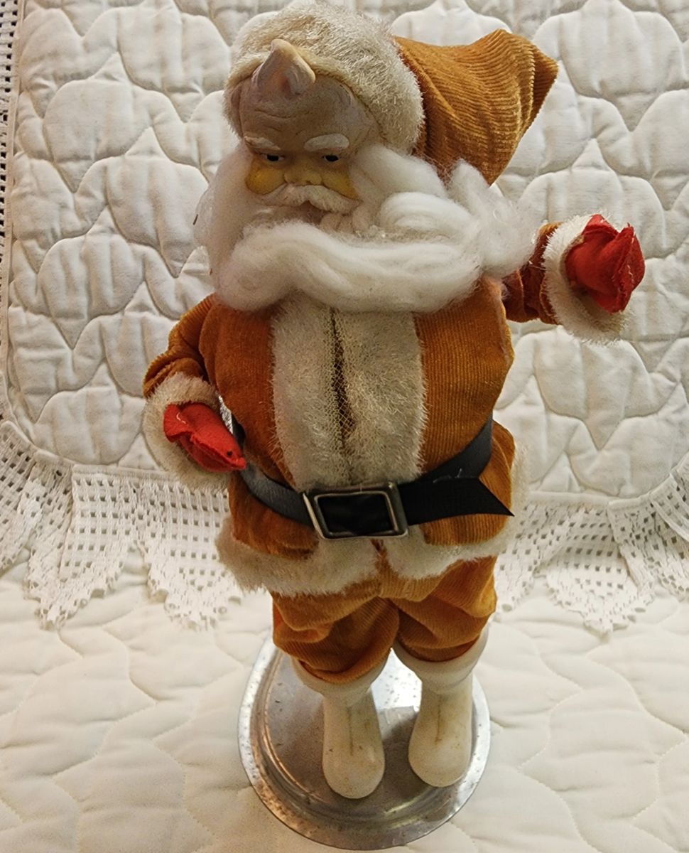 Vintage 1950s Harold Gale Santa Claus • Faded Red Velour Suit