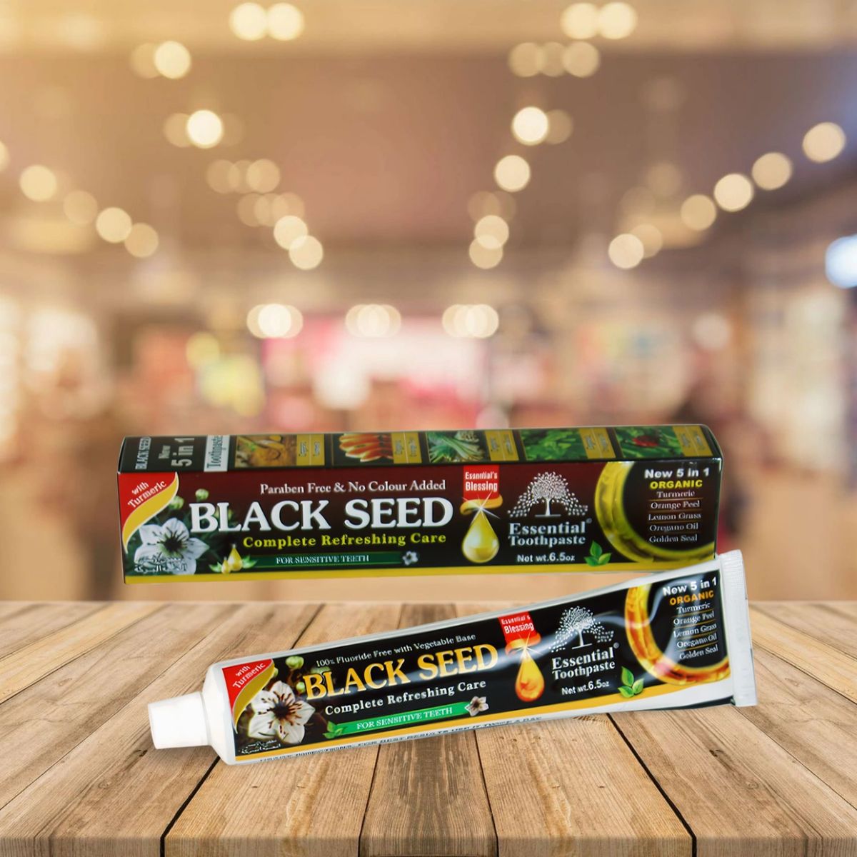 Organic Black Seed Essential Toothpaste 5 in 1 100% Fluoride Free ...