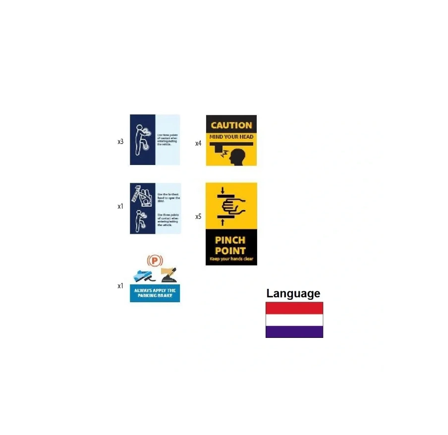 Vehicle Safety Label Kit EV Mercedes Sprinter (NL)