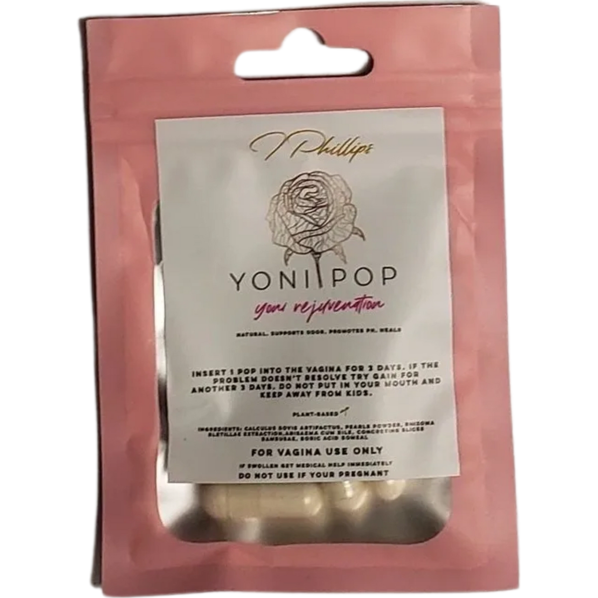 YONI SUPPOSITORIES plant-based