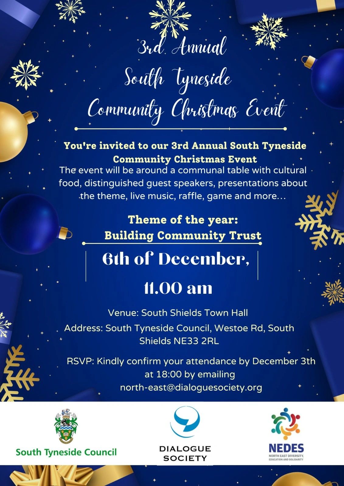 South Tyneside Community Christmas Event Invitation!