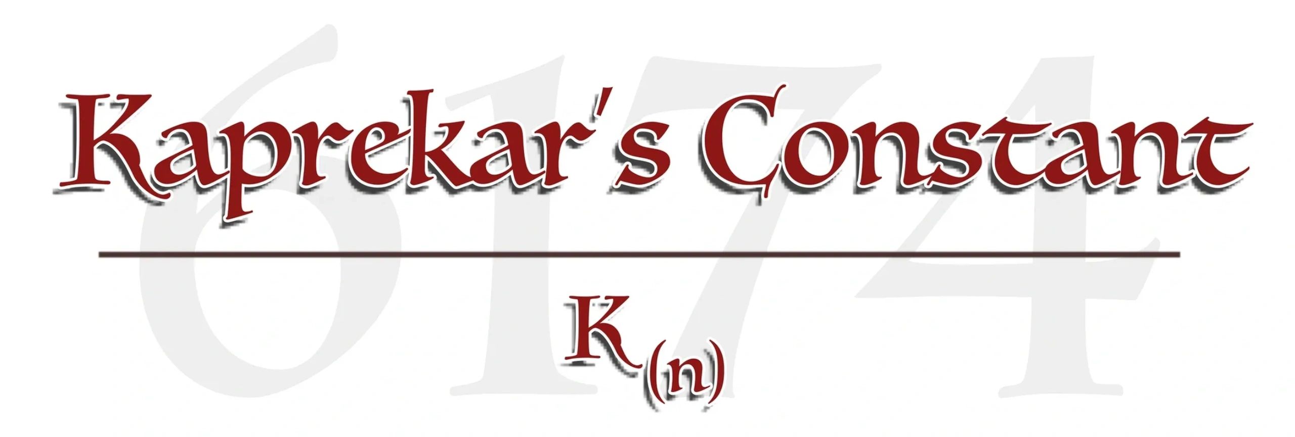 Kaprekar's Constant - Home