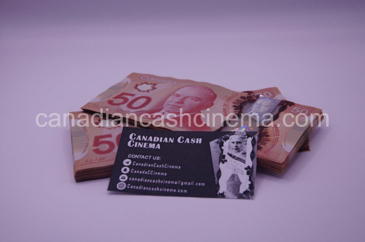Canadian Prop Money $50 Bills $5,000 Full Print 1 Stack (100pcs)