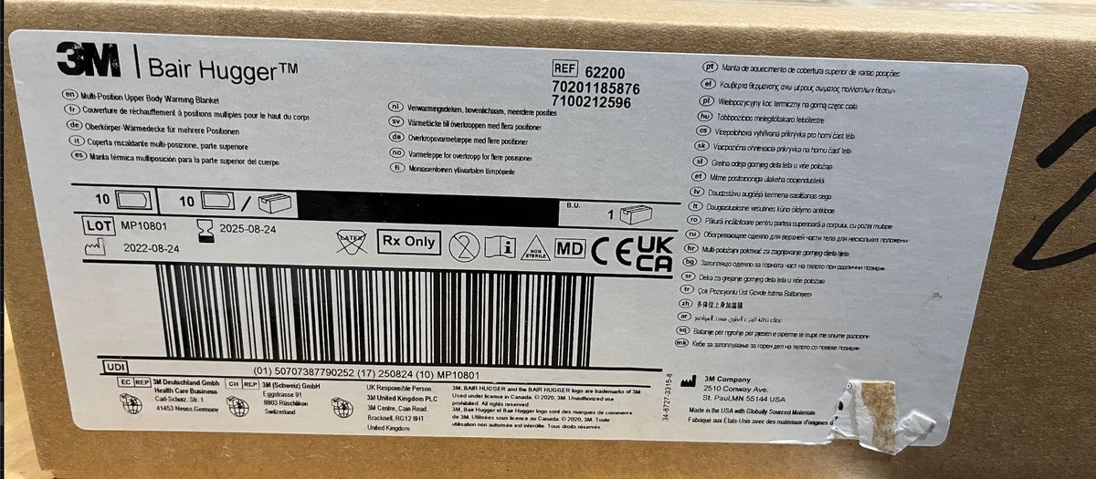 3M BAIR HUGGER MULTI-POSITION UPPER BODY WARMING BLANKET - BOX OF 10 ...