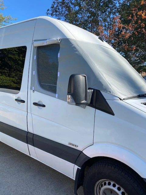 Dodge Promaster Sunblock Windshield Cover with side Door Screens 2014 ...