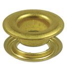 #1 Self Piercing Grommets w/Tooth Grip Washer 500 Pack Brass Lacquer