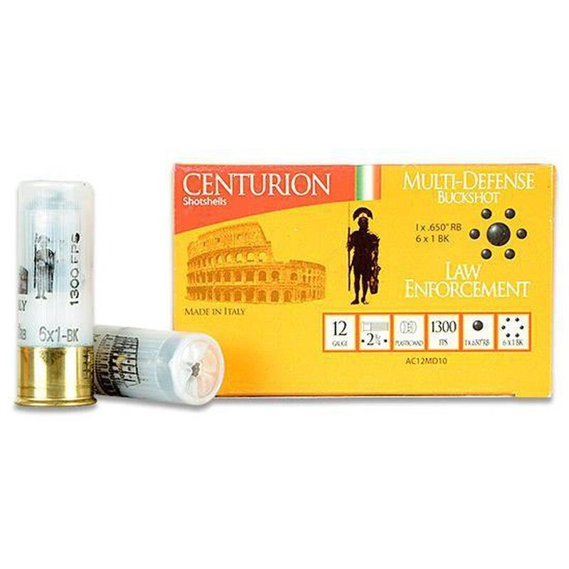 Ammo 12 Gauge Centurion 2-3/4" Buck and Ball 1300 fps 6 Buckshot Plus a ...