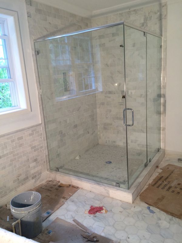 Shower Glass Installation - Pyramid Glass