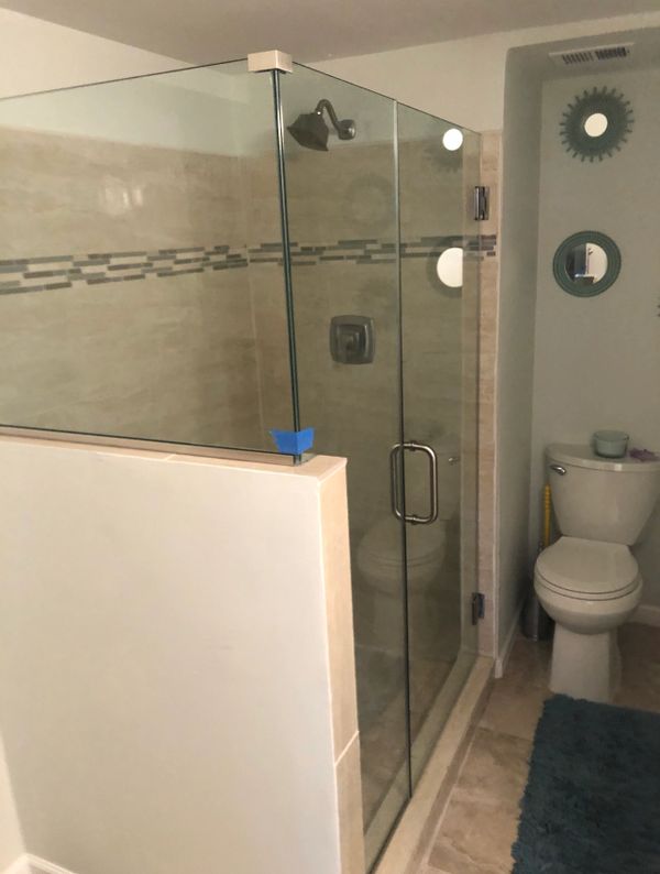 Shower Glass Installation - Pyramid Glass