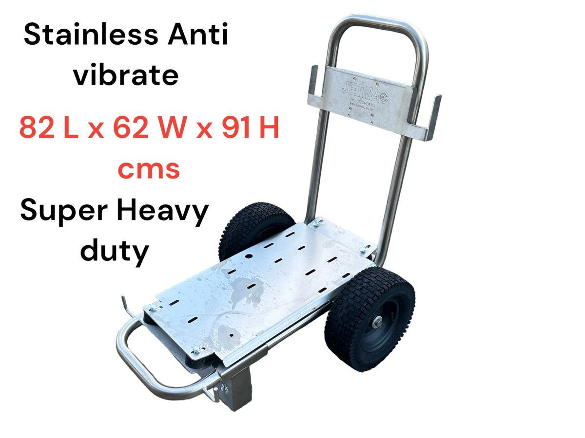 Jetmac upright Anti vibrate stainless steel trolley