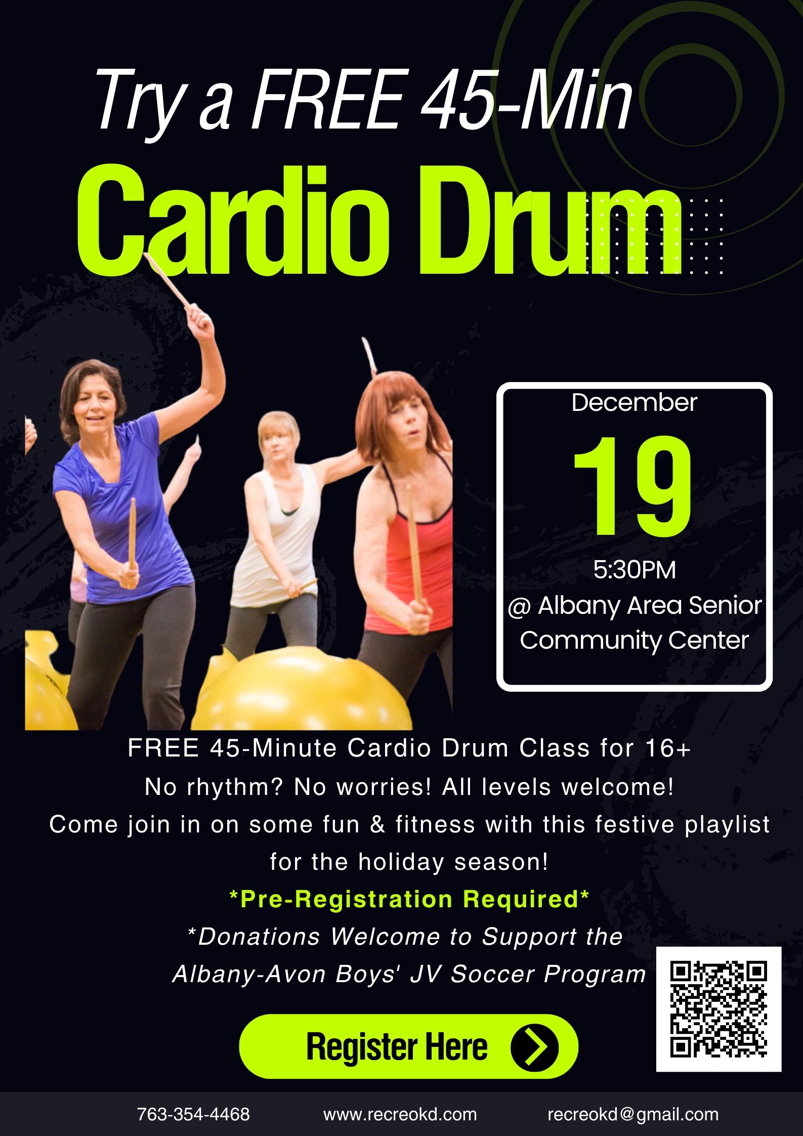 FREE 45-Min Cardio Drum