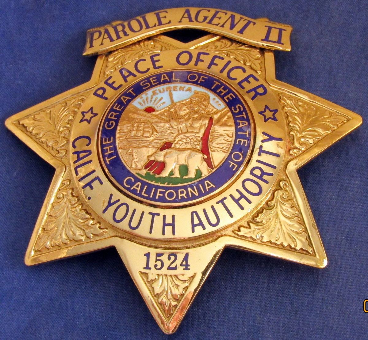 CALIFORNIA YOUTH AUTHORITY PEACE OFFICER (PAROLE AGENT II) BADGE