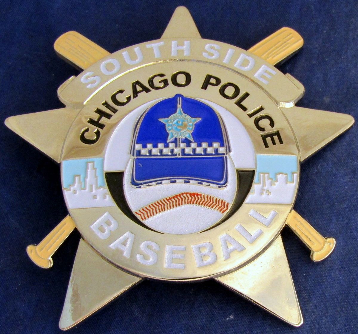 CHICAGO POLICE DEPARTMENT SOUTHSIDE BASEBALL BADGE