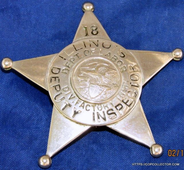 ILLINOIS DEPARTMENT OF LABOR DEPUTY INSPECTOR BADGE