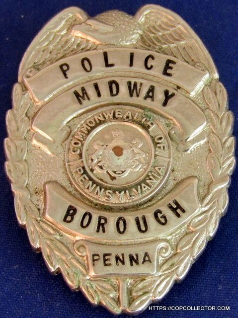 MIDWAY BOROUGH, PENNSYLVANIA POLICE MINI BADGE