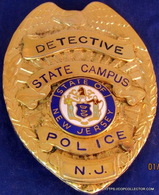 NEW JERSEY STATE CAMPUS POLICE DETECTIVE BADGE