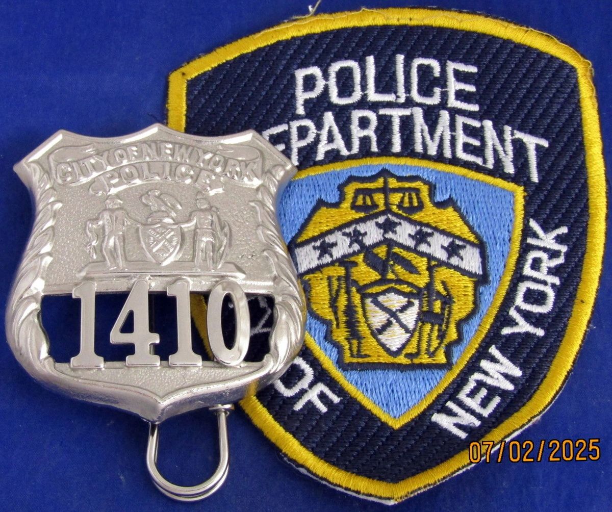NYPD POLICE OFFICER SHIELD WITH NYPD SHOULDER PATCH