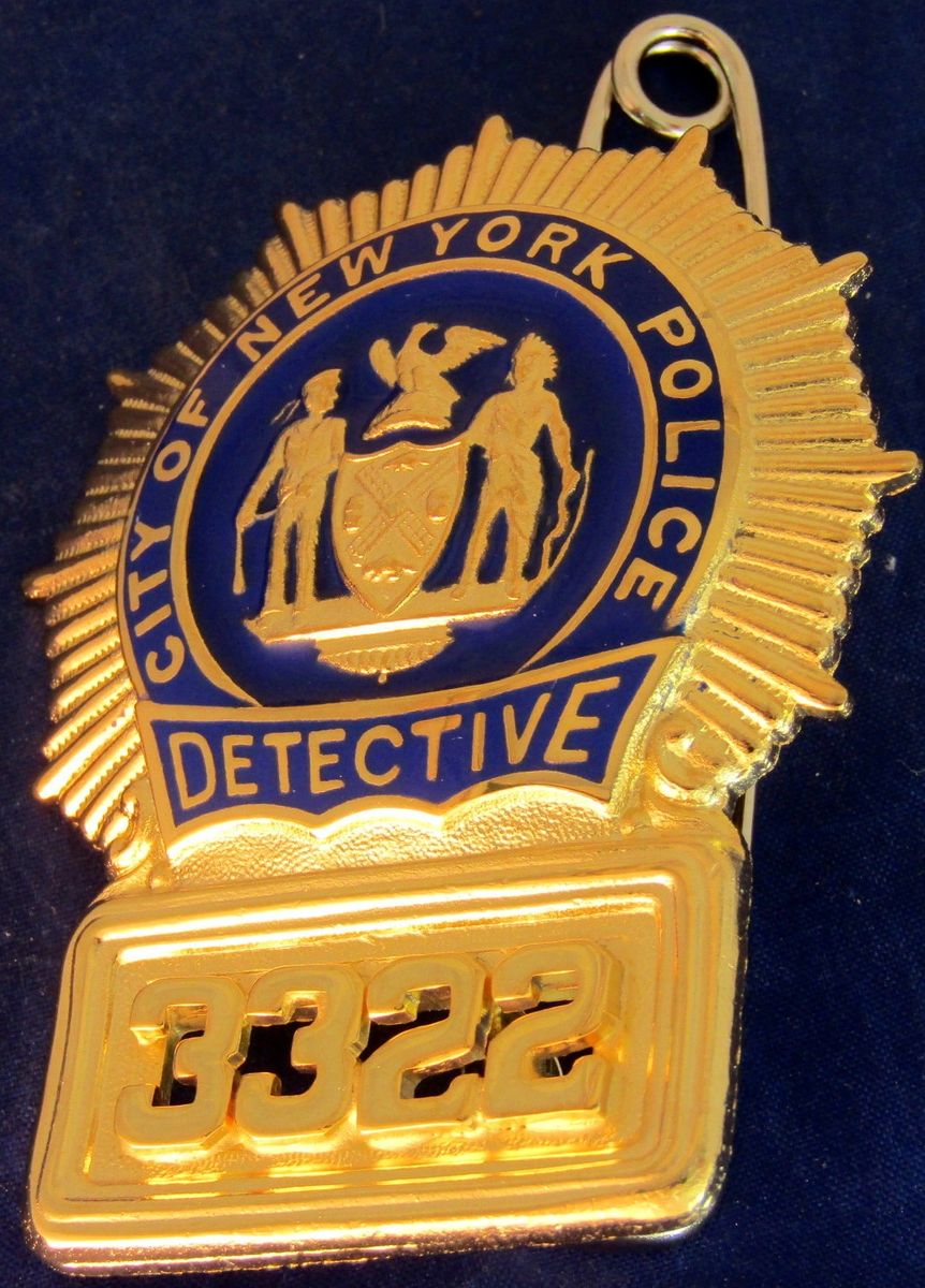 NYPD DETECTIVE SHIELD – THIS BADGE CANNOT BE SHIPPED TO ANY ADDRESS IN ...