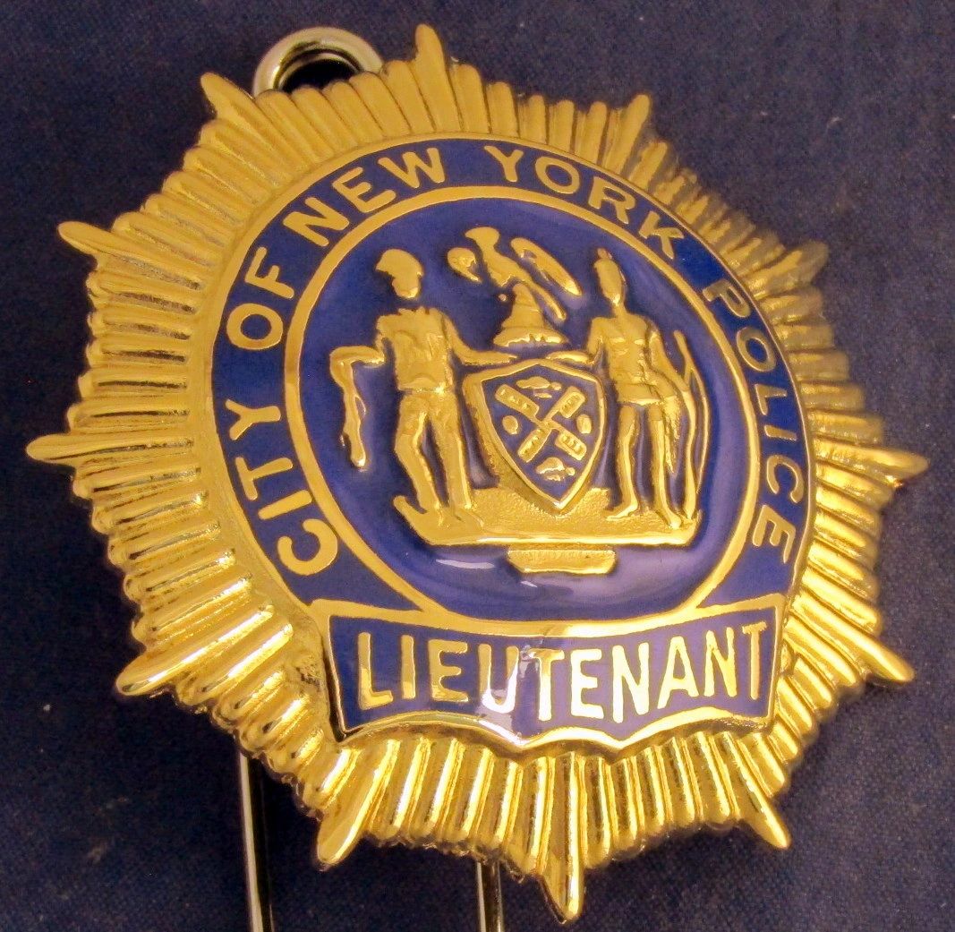 NYPD LIEUTENANT SHIELD AND SHOULDER PATCH WITH KOJAK ID CARD
