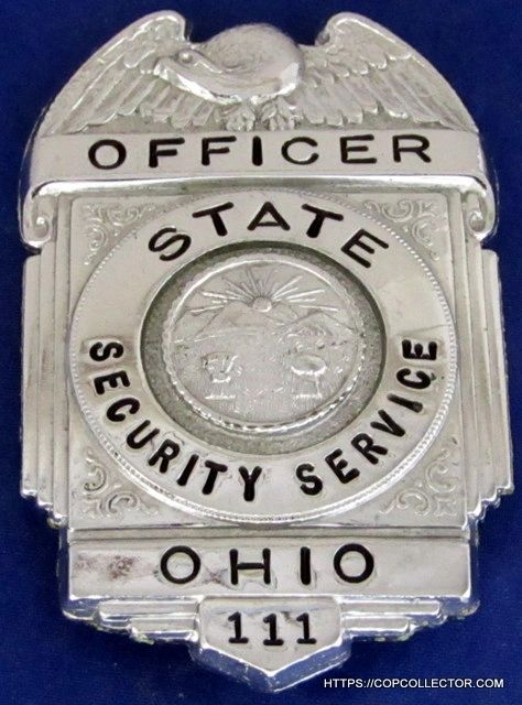 OHIO STATE SECURITY SERVICE OFFICER BADGE