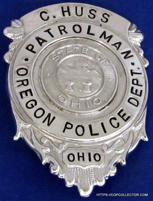 OREGON, OHIO POLICE PATROLMAN BADGE