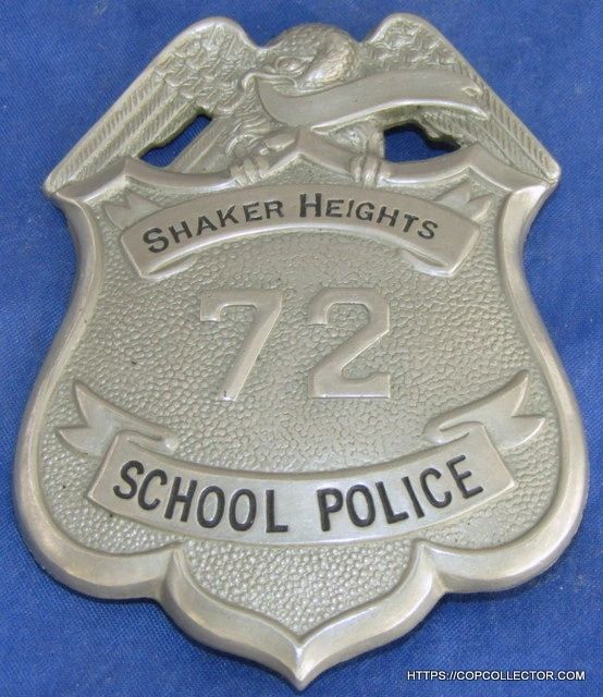 SHAKER HEIGHTS, OHIO SCHOOL POLICE OFFICER BADGE