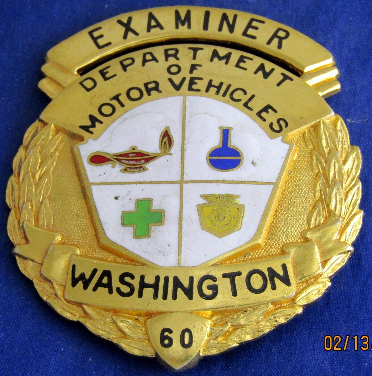 WASHINGTON STATE DEPARTMENT OF MOTOR VEHICLES EXAMINER BADGE