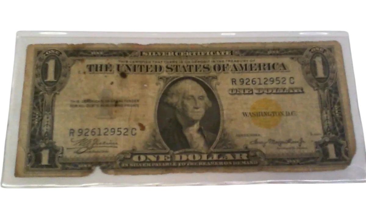 $1 WWII North African Yellow seal note silver certificate.