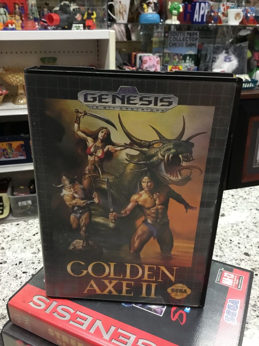 .Genesis Golden axe 2. Manual, case, game