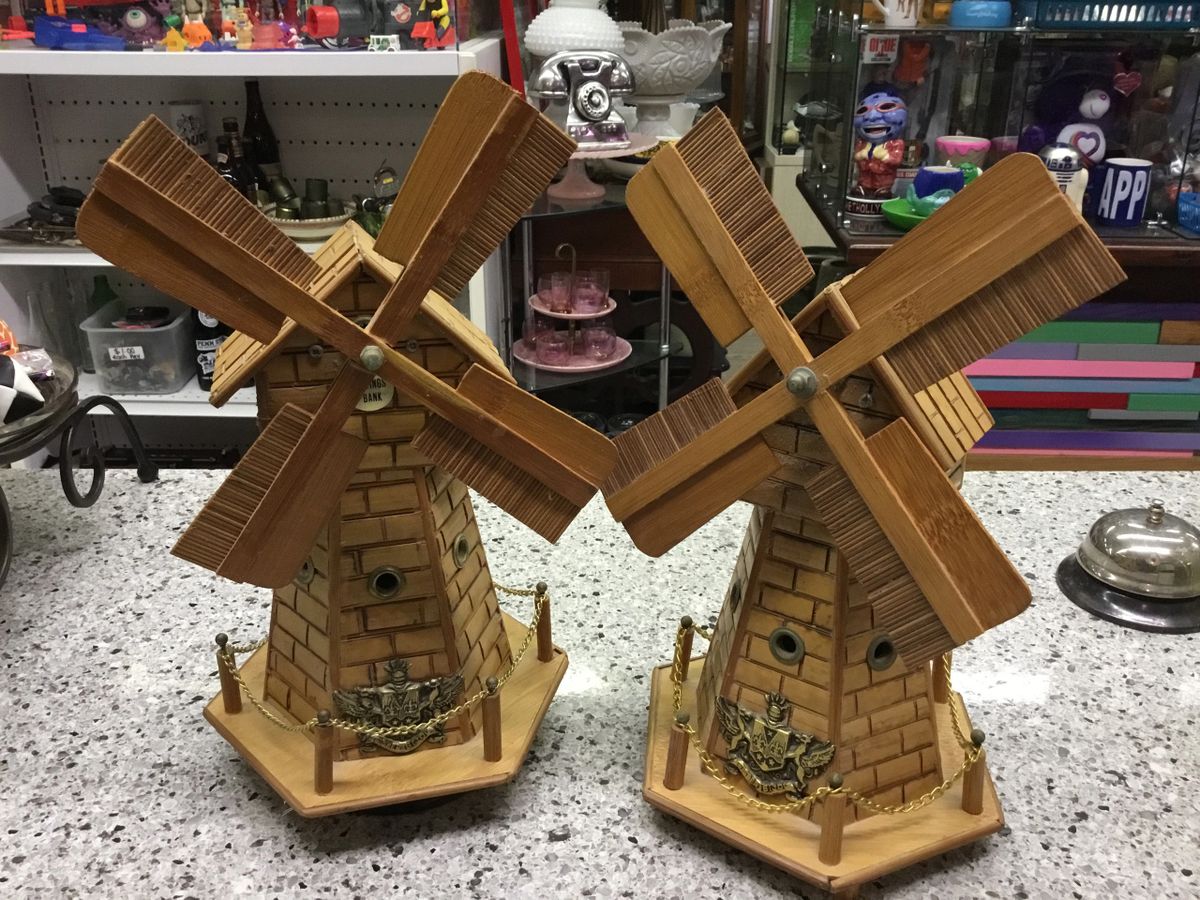 Bamboo musical windmill bank