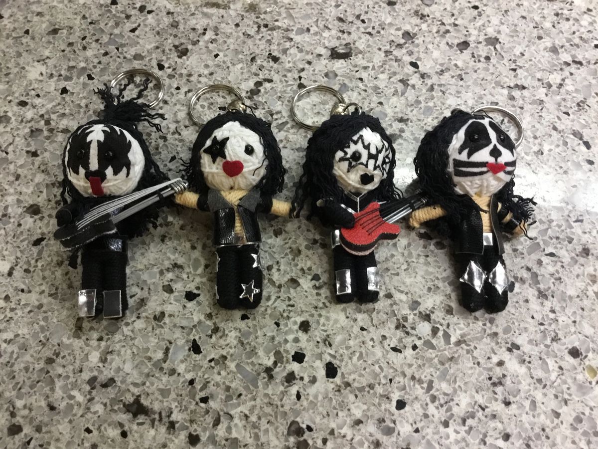 Kiss keychain dolls hand made set of 4